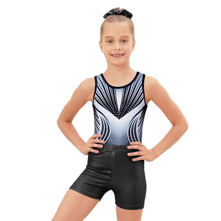 Noble Gray Diamond Leotard Set - Stylish & Comfortable - JOYSTREAM