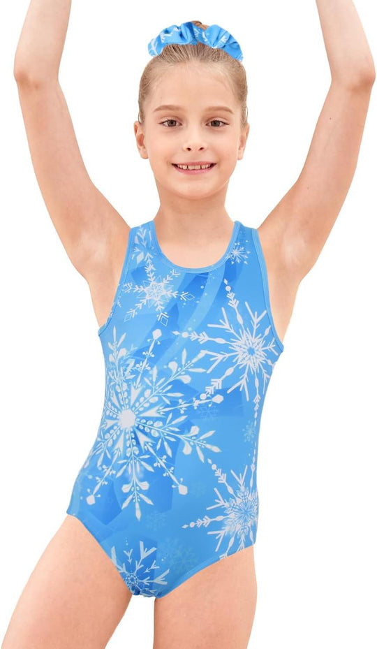Icy Blue Snowflake Leotard - Stylish & Elegant Gymnastics Outfit ...